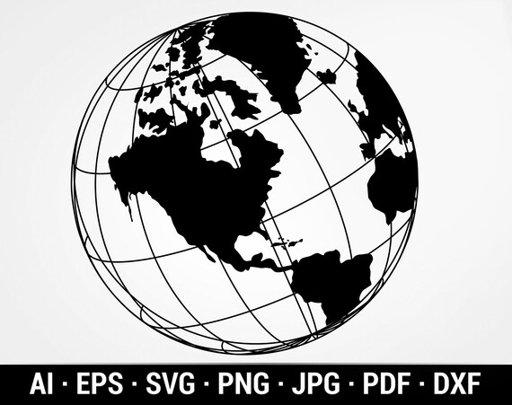 Globe Vector Pdf/svg/jpg/svg/eps/png/ai File Globe Clipart - Etsy