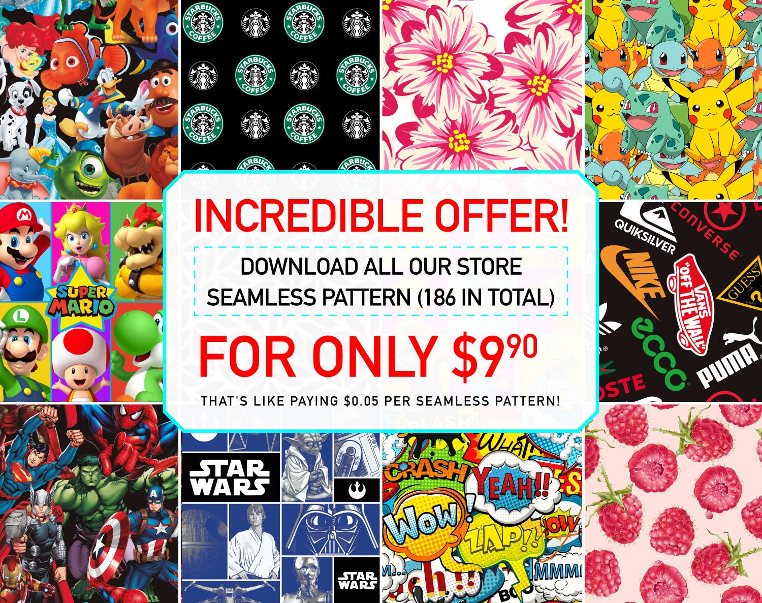 Seamless Pattern DIGITAL Papers Seamless Patterns Seamless - Etsy