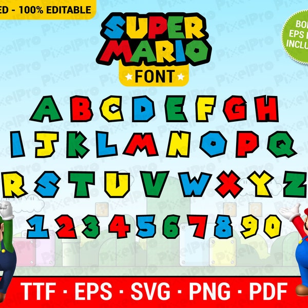 Mario Svg - Etsy