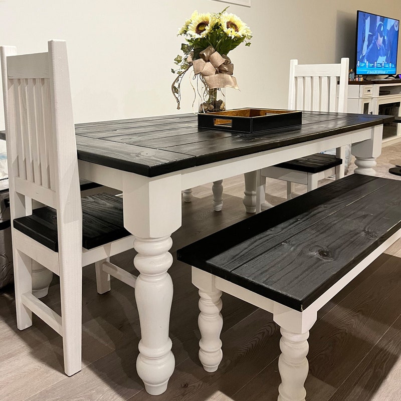 Farmhouse Table and Chairs - Etsy