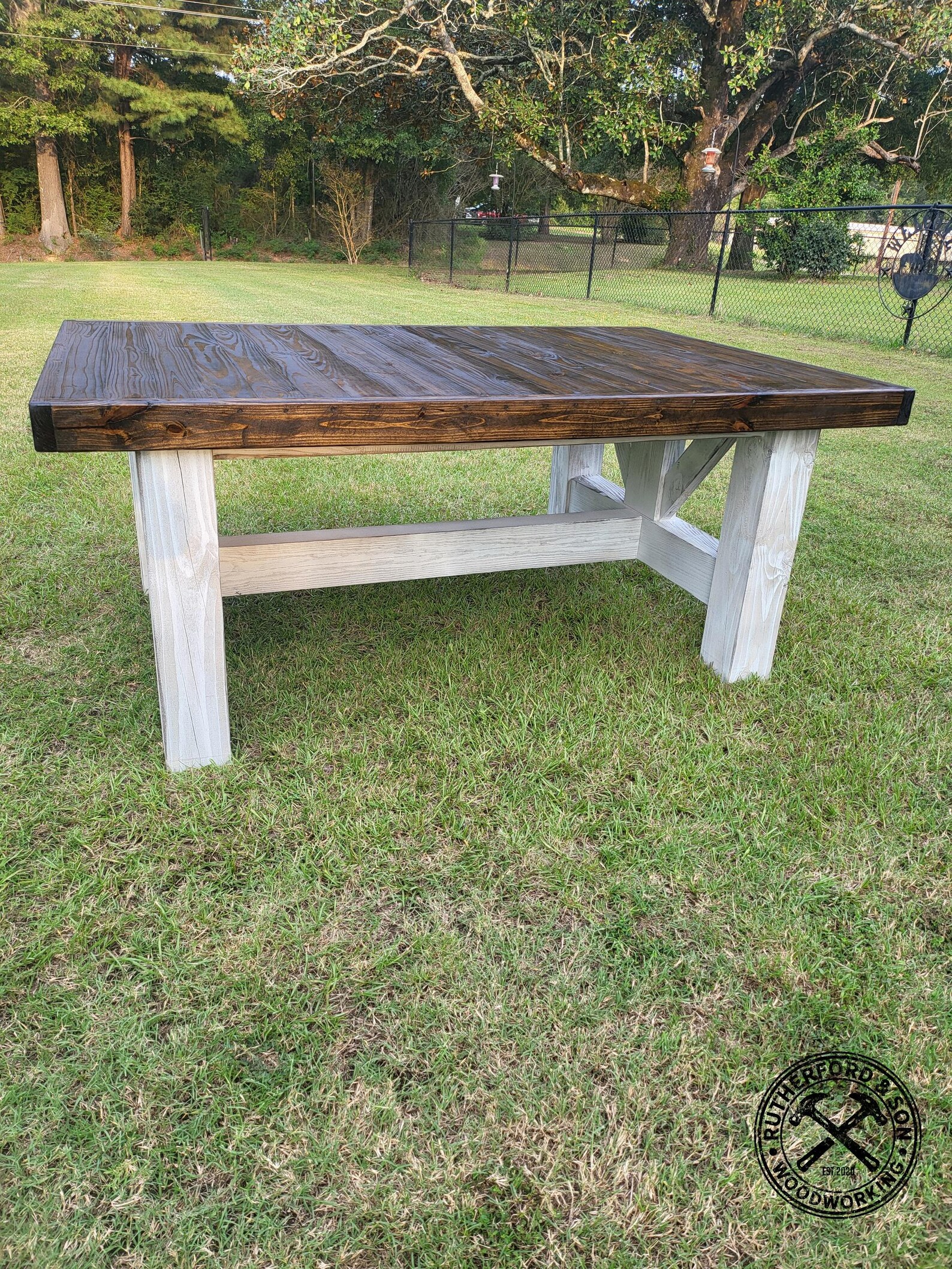 Timber Frame Farmhouse Table Set - Etsy