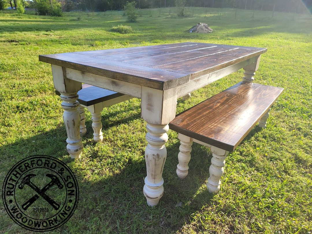 Farmhouse Dining Table Set - Etsy