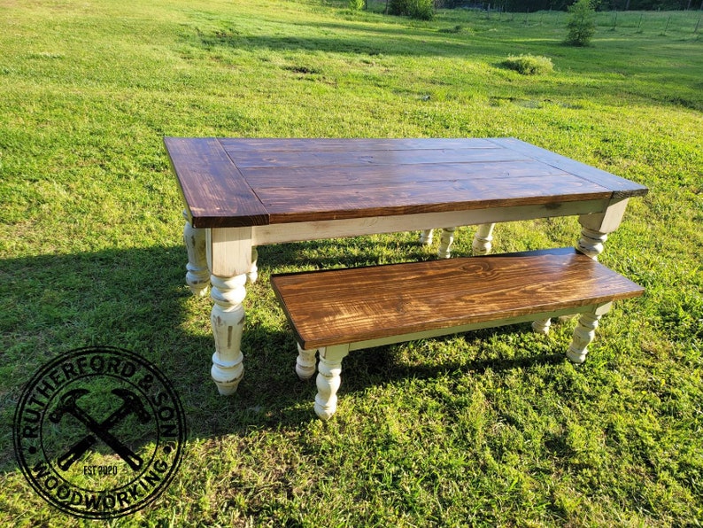 Farmhouse Dining Table Set - Etsy
