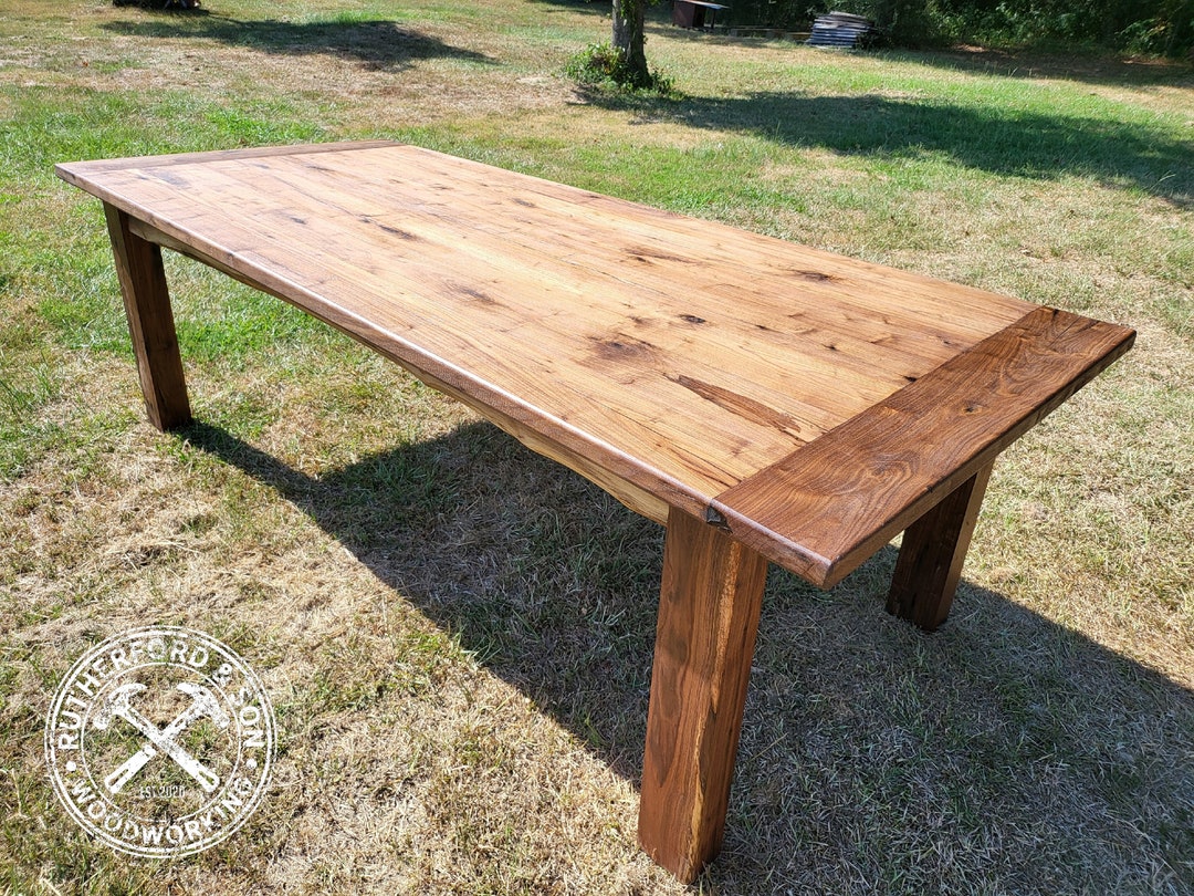 Solid Walnut Farmhouse Table - Etsy