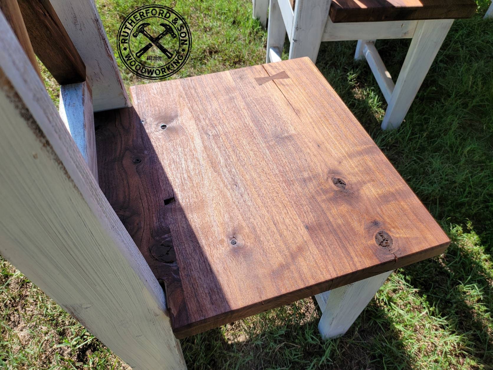 Walnut Farmhouse Dining Table Set - Etsy