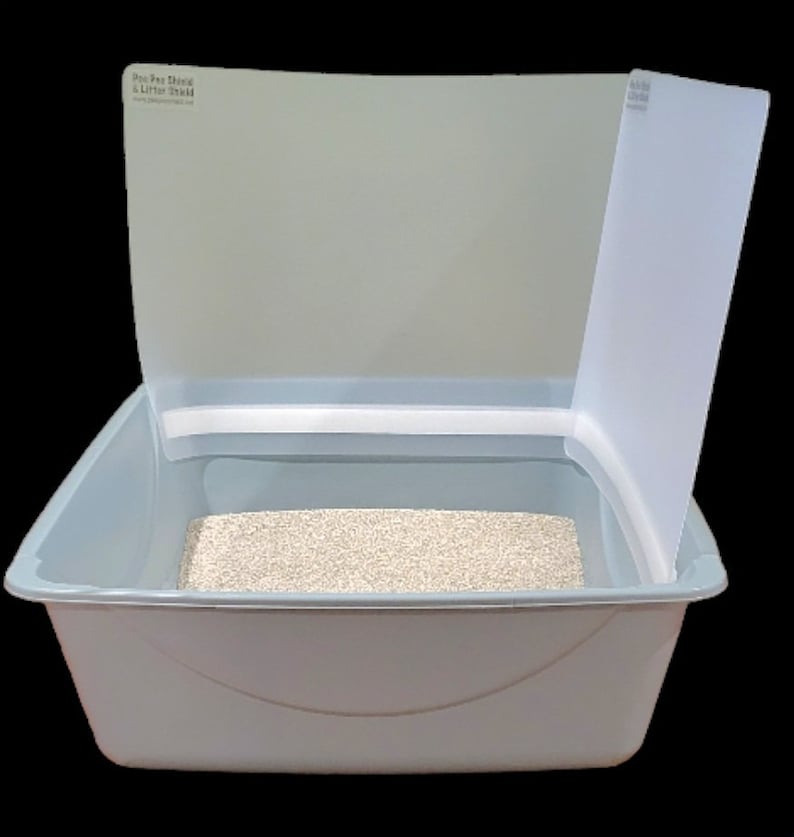 Cat Litter Box Shields (3-pack) Helps Prevent Litter Scatter ...