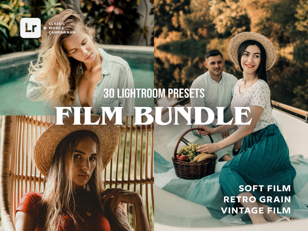 30 FILM Lightroom Presets, Film Presets, Vintage Presets, Retro Presets ...