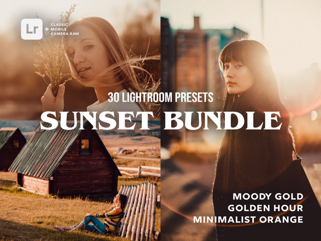 30 SUNSET Lightroom Presets, Golden Hour Presets, Moody Presets ...