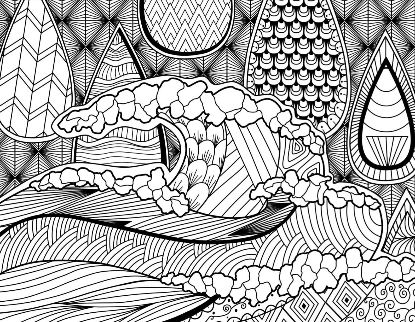 Printable Adult and Kids Coloring Pages Exotic Animal | Etsy