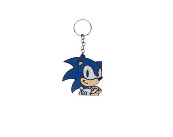 Sonic Keychain, Sonic the Hedgehog, Sonic Popit, Popit Keychain, Fidget ...