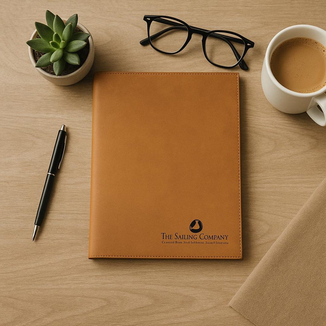 Personalised Leather Portfolio, Custom Portfolio With Refillable ...