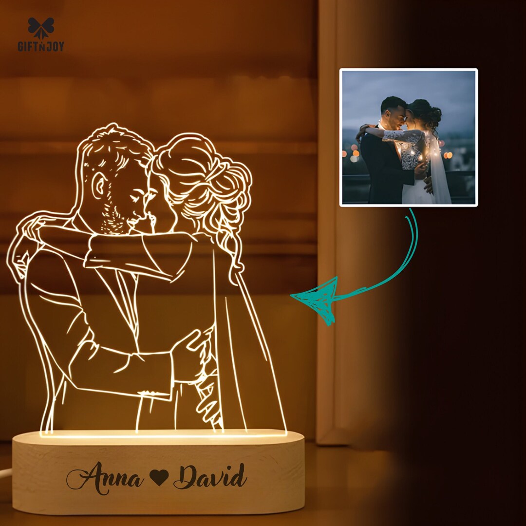 Custom 3D Photo Lamp, Personalised Night Light, Custom Acrylic Night ...