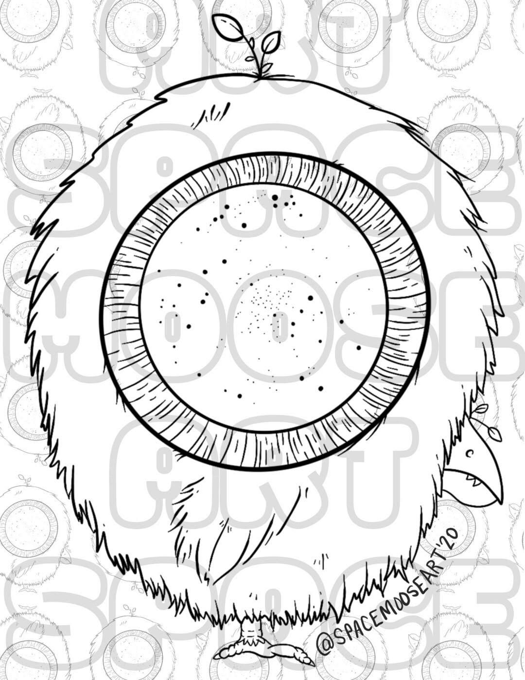 Space Chick DIGITAL Coloring Page DOWNLOAD - Etsy