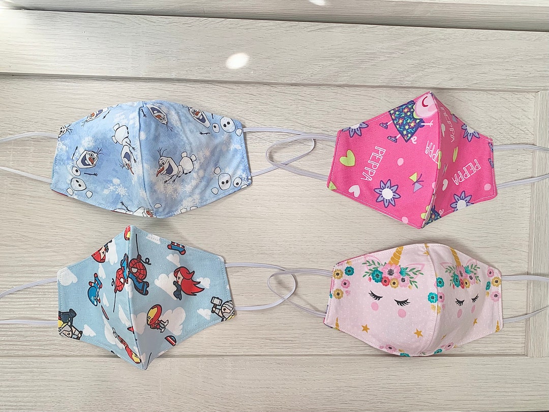 Kids Cloth Face Masks 2 Masks for 5 Dollars 3 Layer Protective Face ...