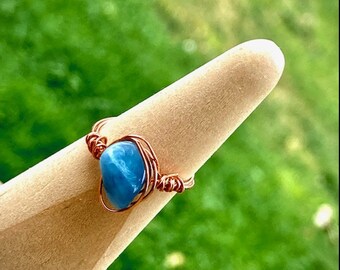 Light Blue Rose Ring | Etsy