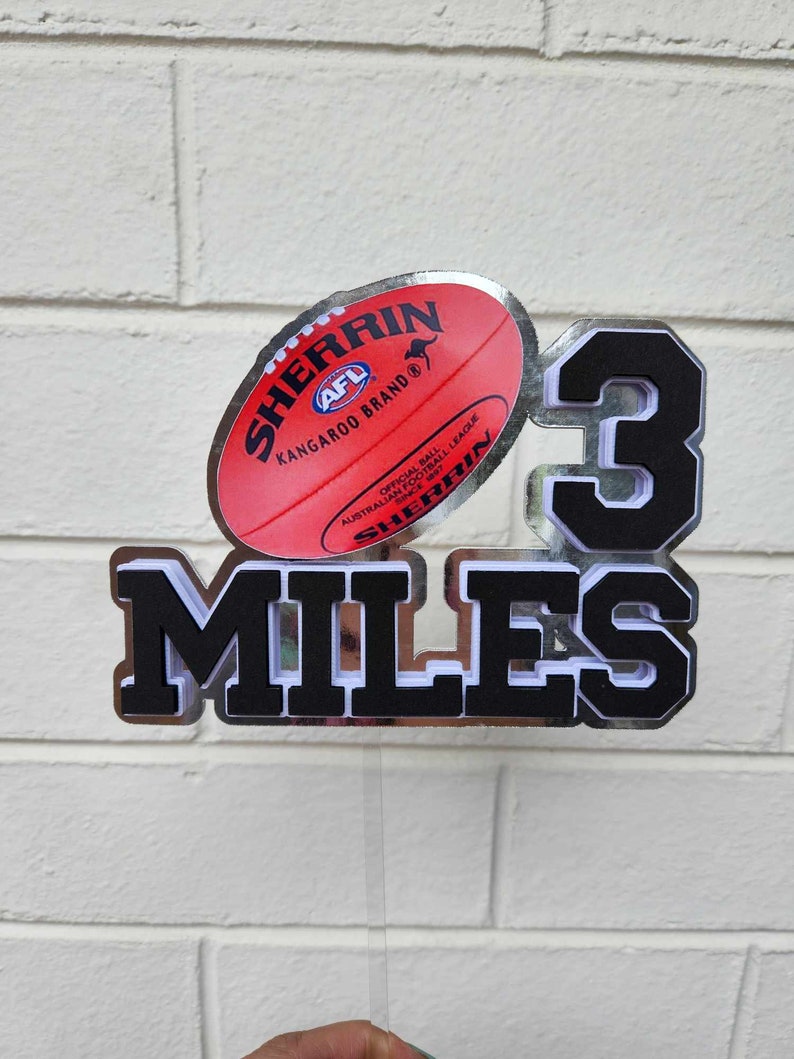 Layered AFL Football Birthday Party Cake Topper - Etsy