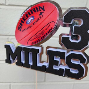 Layered AFL Football Birthday Party Cake Topper - Etsy