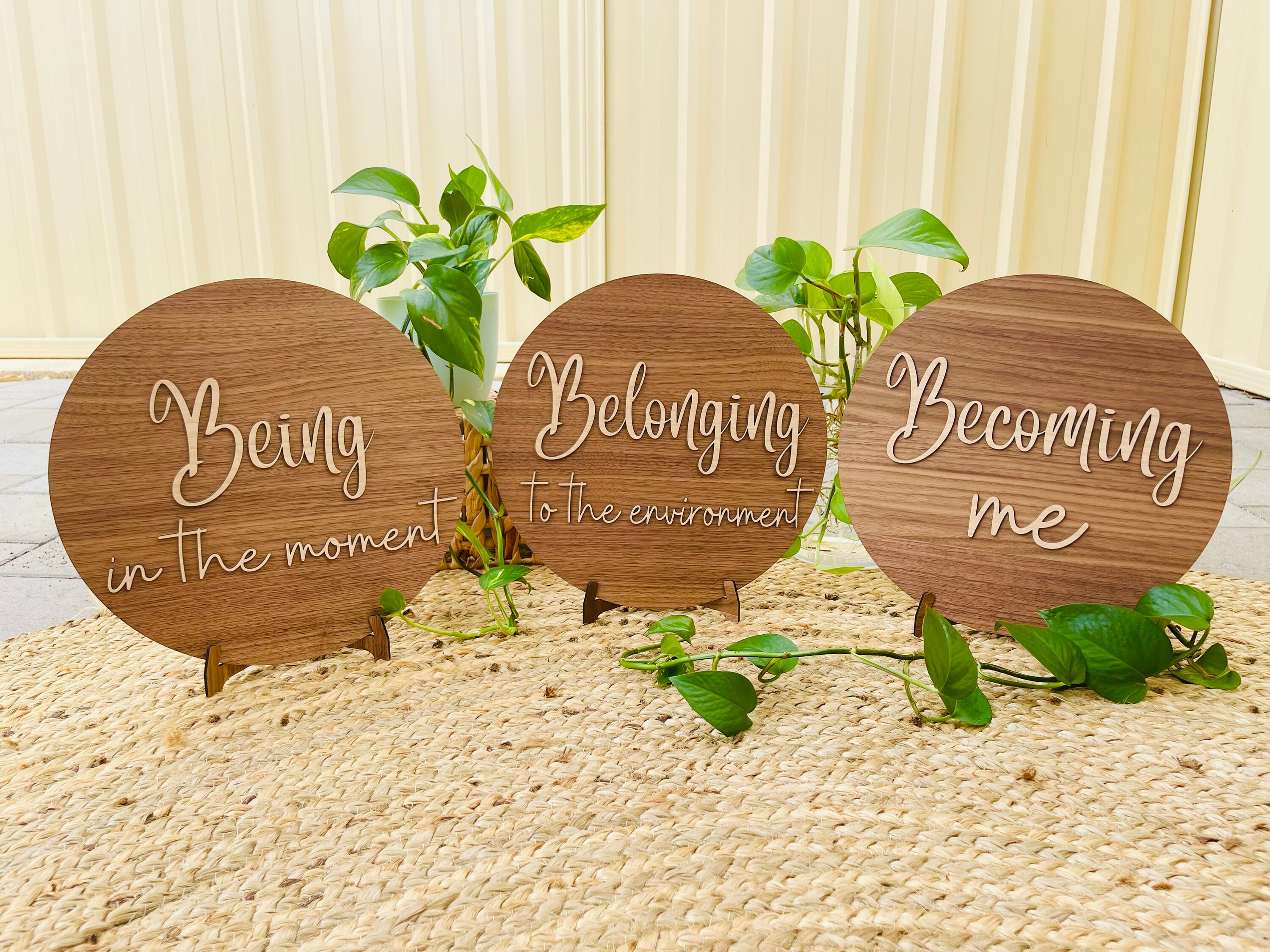 Belonging Being Becoming Signs Set Wall Decor Title Signs | Etsy Australia