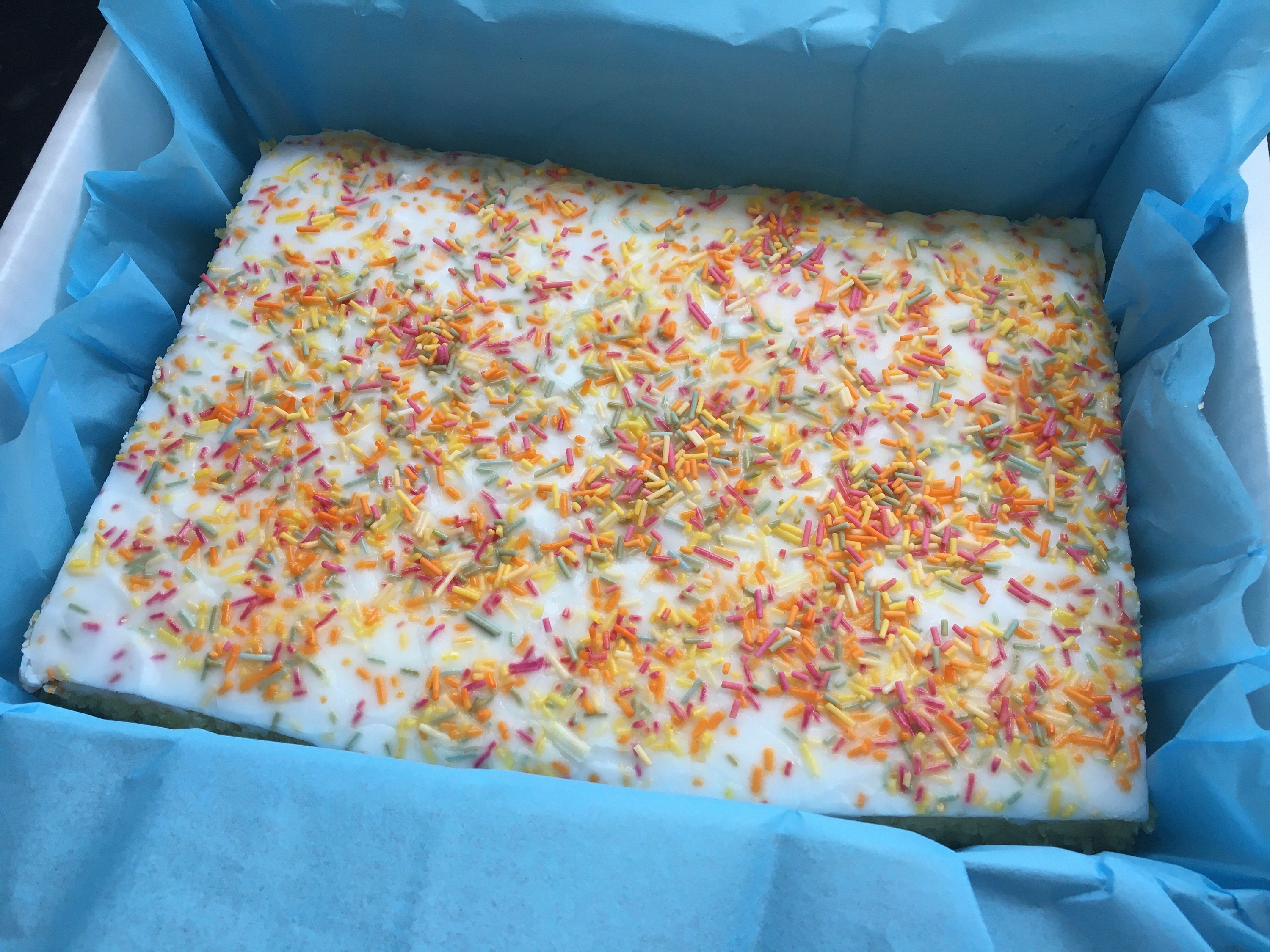 Old School Days Sprinkle Sponge Cake Birthday Party Wrapped | Etsy