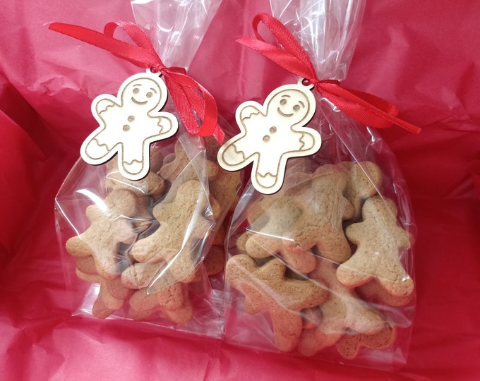 Pack of Mini Gingerbread Men Merry Christmas Individually Wrapped Iced ...