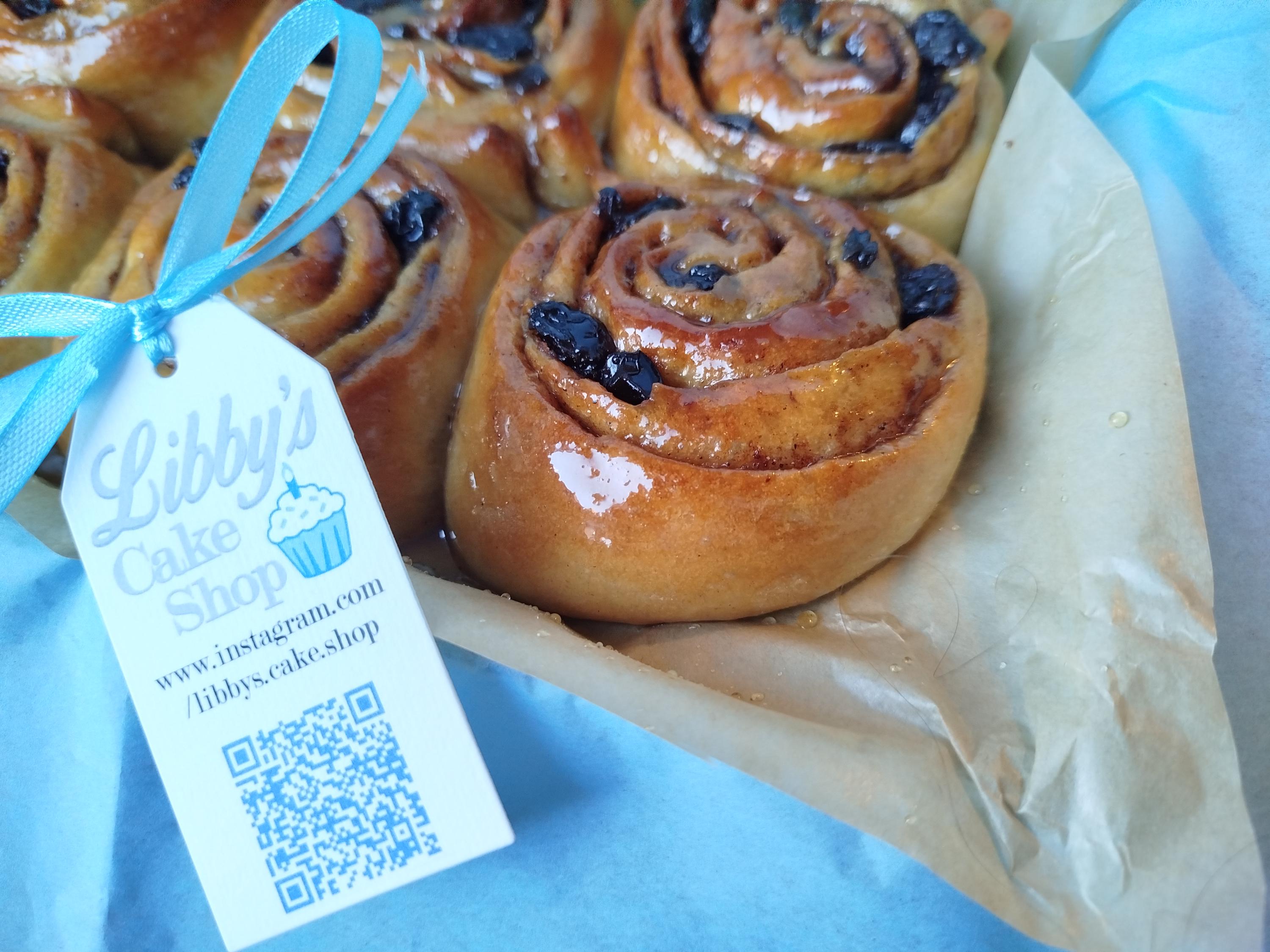 Sticky Chelsea Buns Rolls Tray Tea Cakes Birthday Party Wrapped Postal ...