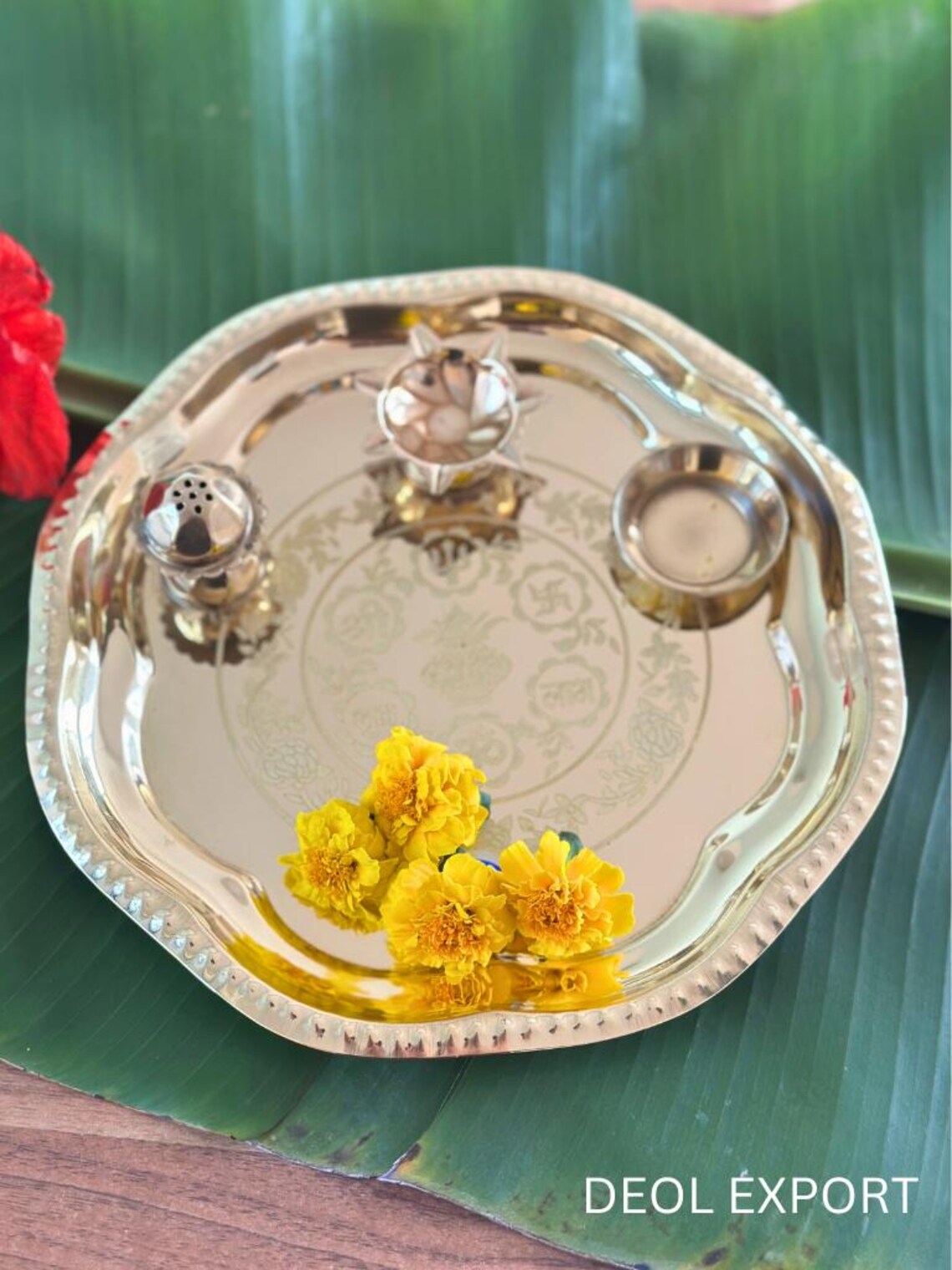Brass Puja Thali Set Pooja |thali Aarti | Bartan Thambulam Plate|puja ...