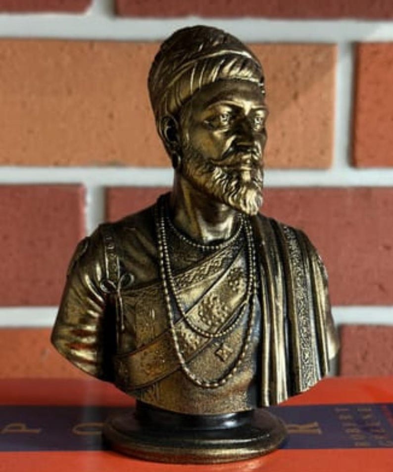 Chhatrapati Shivaji Maharaj Statue (5 Inch) | Antique Bronze Marble ...