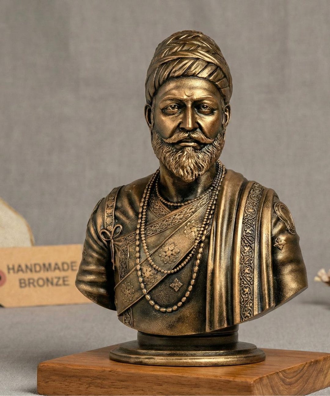 Chhatrapati Shivaji Maharaj Statue (5 Inch) | Antique Bronze Marble ...