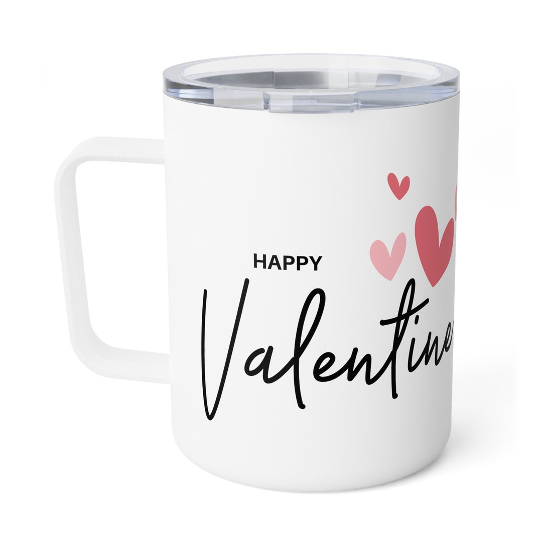 Happy Valentine Day Insulated Coffee Mug Made of Steel Happy Valentine ...