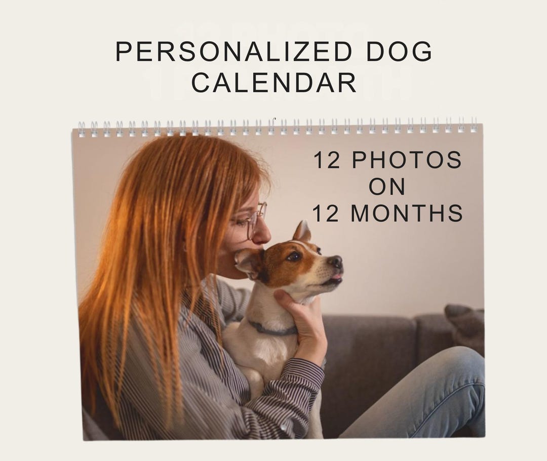 Personalized Dog Calendar | Custom Pet Wall Calendar | Gift for Dog ...