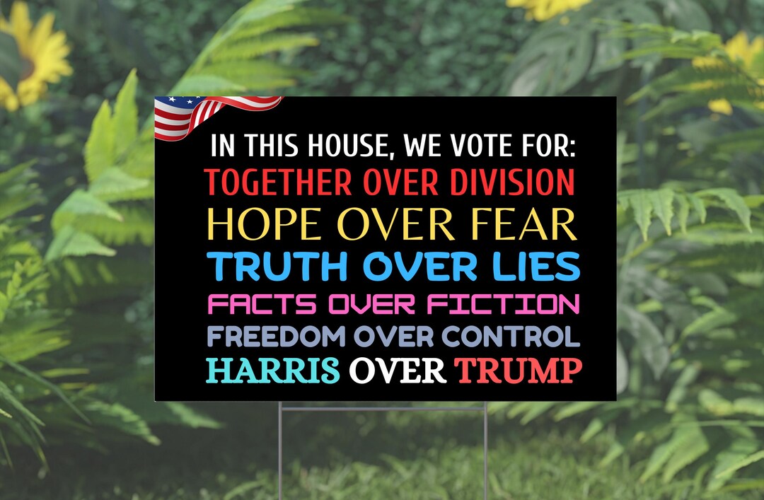 Harris Walz Yard Sign, Kamala Harris Yard Sign, Harris Sign, Harris ...
