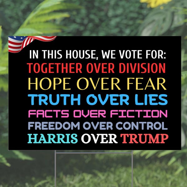 Funny Harris Trump Yard Sign - Etsy