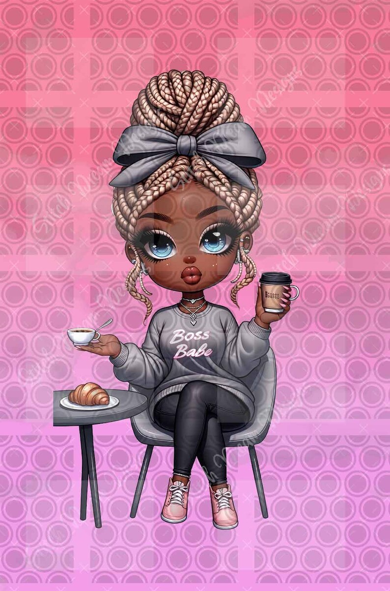 Chibi Girl Clipart Set: Professional Women PNG Images (digital Download ...