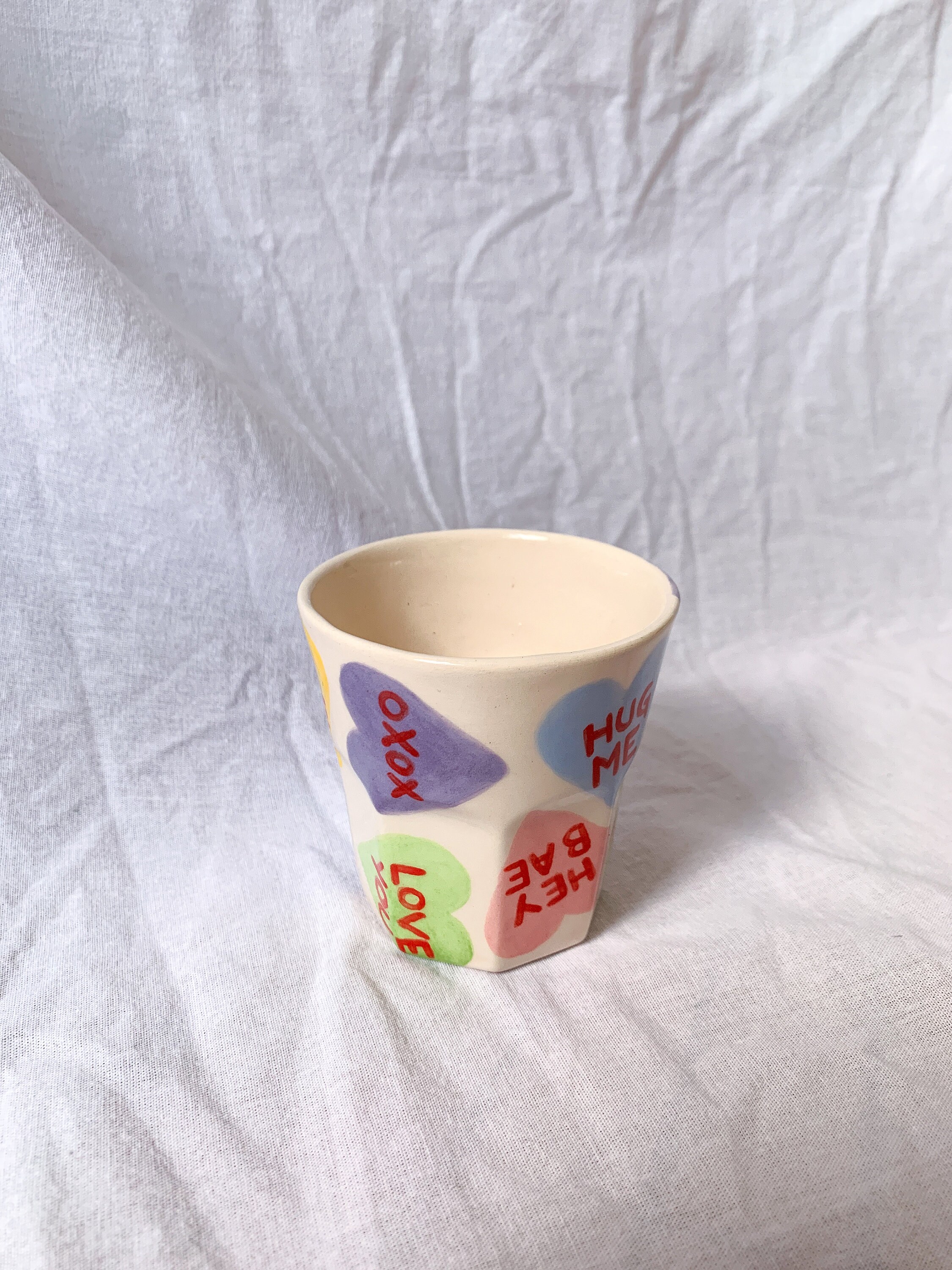 Love Letter Handmade and Hand Painted Ceramic Mug Set, Set of Two ...