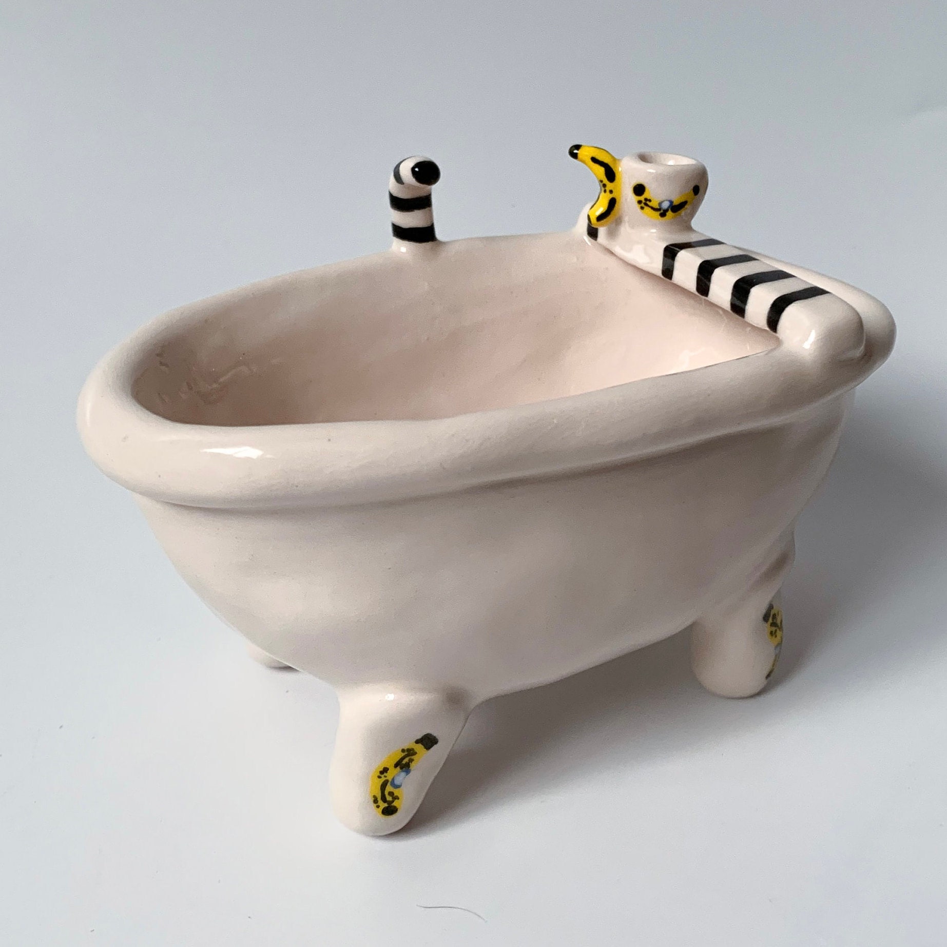 Handmade Ceramic Bathtub Ring Dish: Banana Decor Jewelry Holder - Etsy