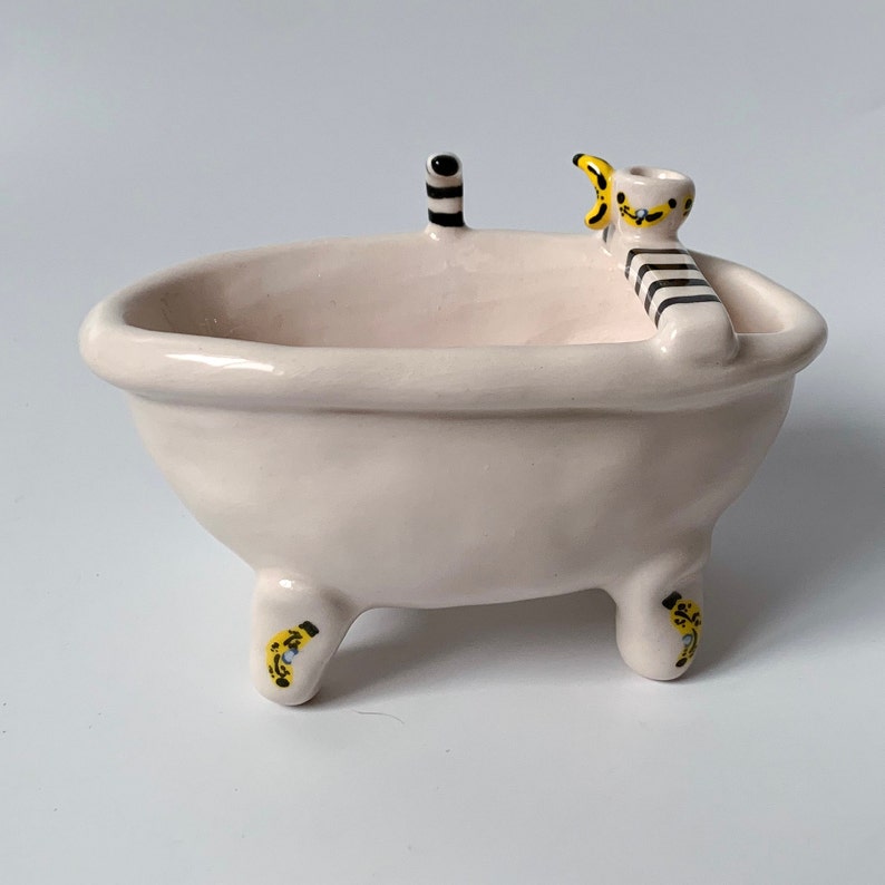 Handmade Ceramic Bathtub Ring Dish: Banana Decor Jewelry Holder - Etsy