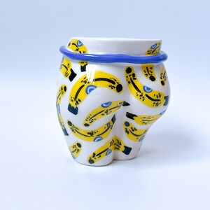 Shake It Banana Handmade and Hand Painted Ceramic Mug, Aesthetic Coffee ...