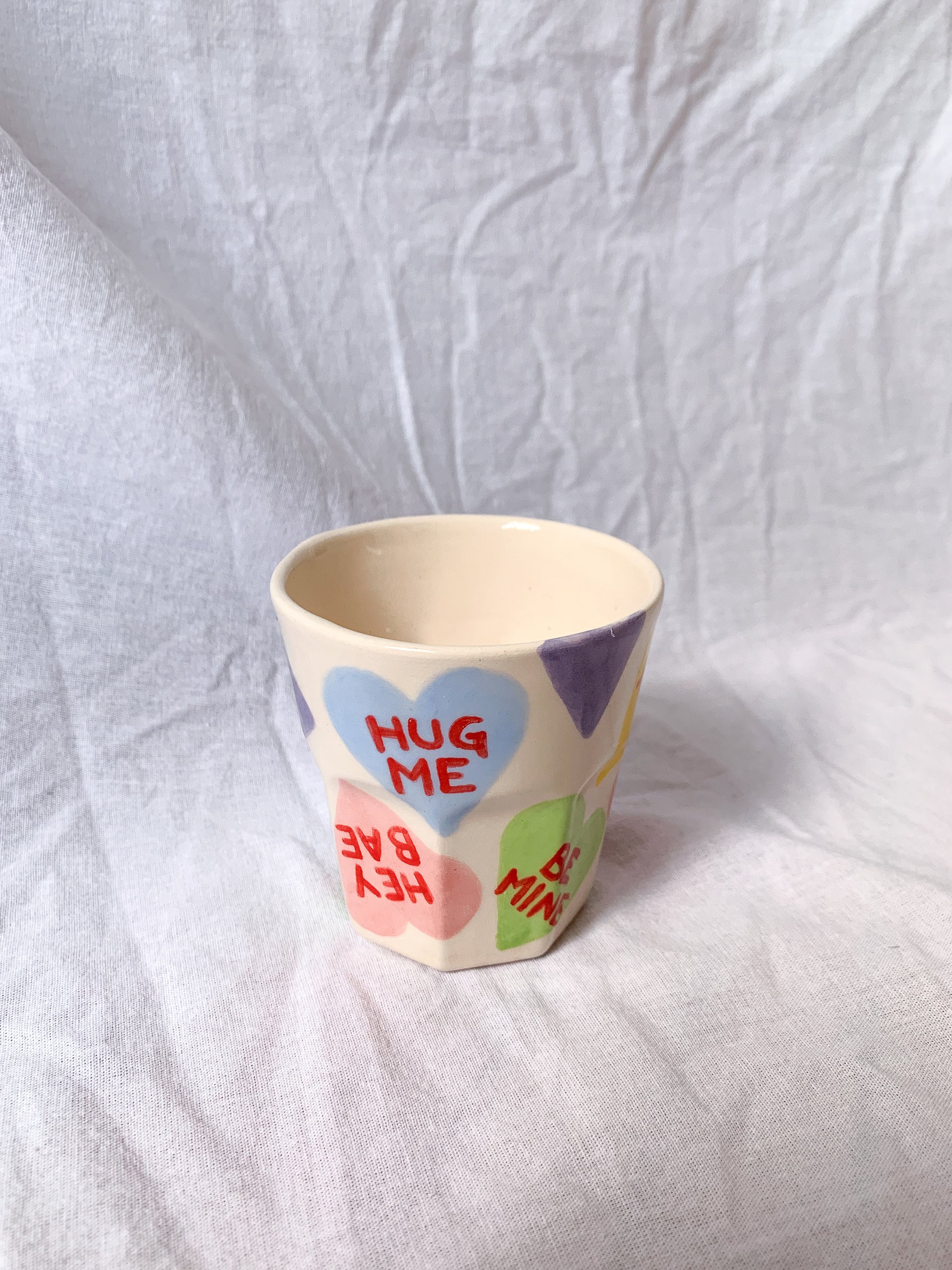 Love Letter Handmade and Hand Painted Ceramic Mug Set, Set of Two ...