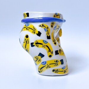 Shake It Banana Handmade and Hand Painted Ceramic Mug, Aesthetic Coffee ...