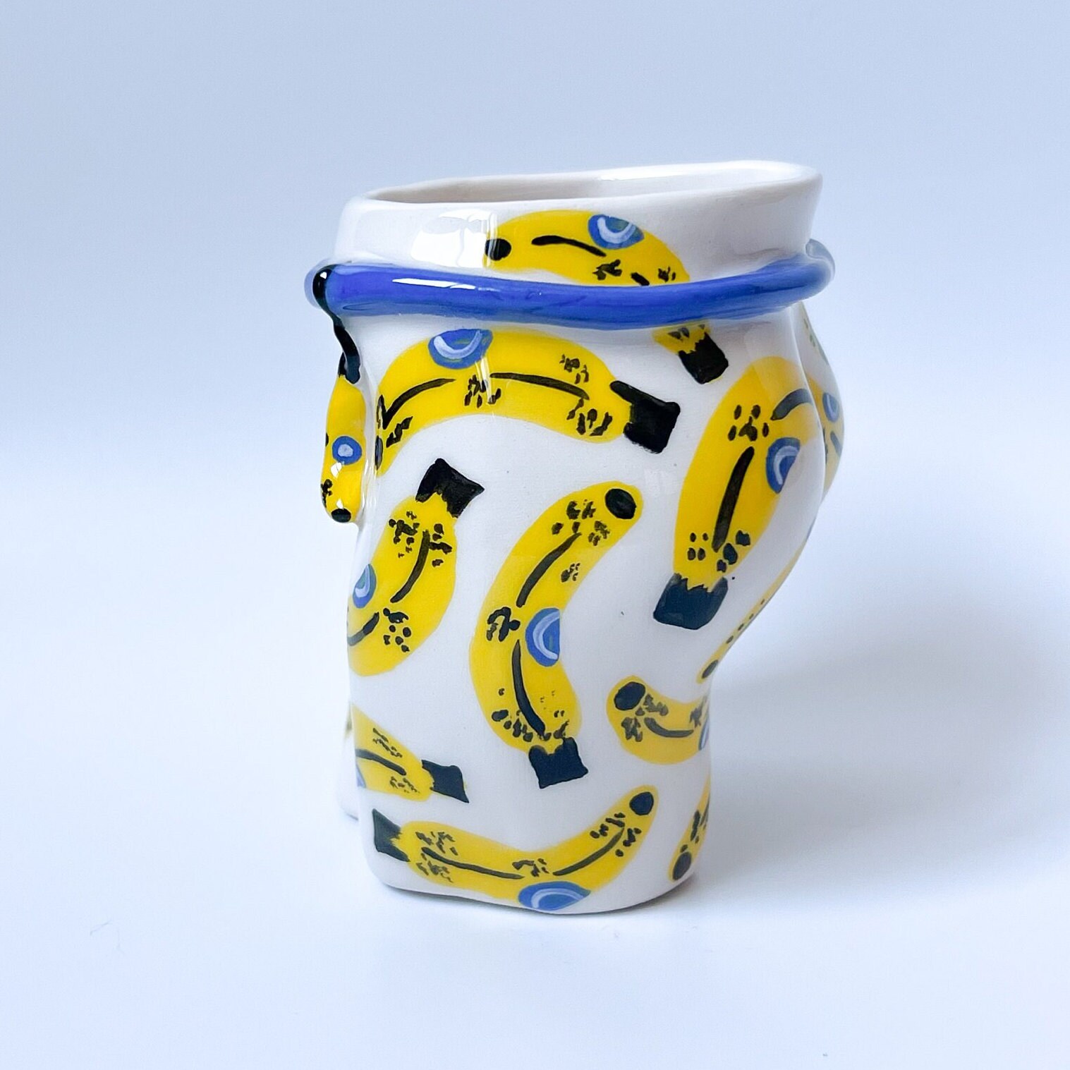 Shake It Banana Handmade and Hand Painted Ceramic Mug, Aesthetic Coffee ...