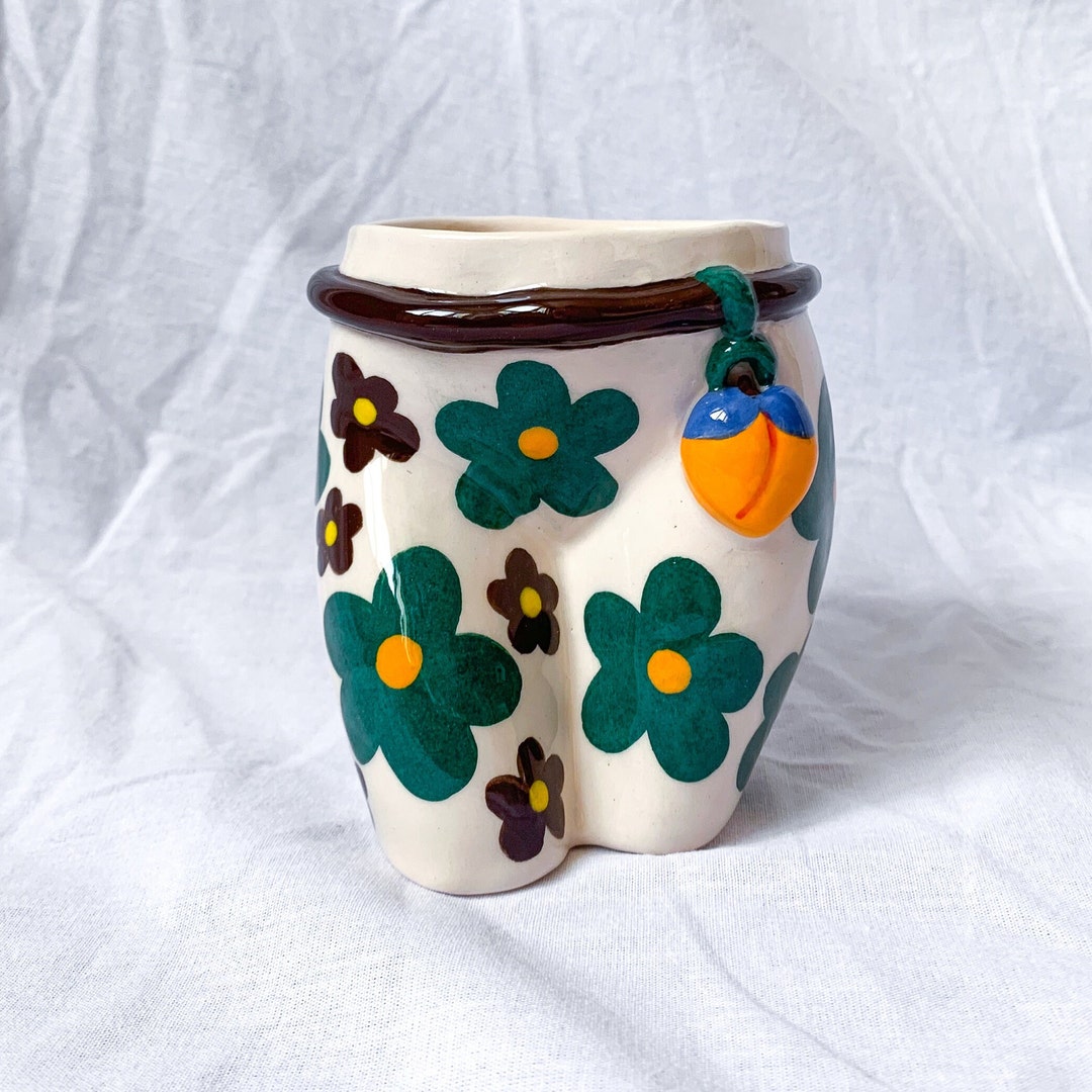 Shake It Flowers Handmade and Hand Painted Ceramic Mug, Aesthetic ...