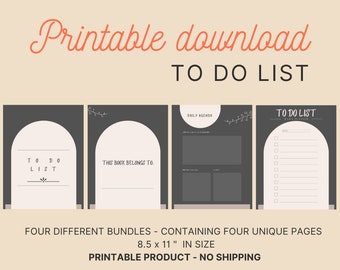 MINIMALISTIC DESIGN: to Do List Printable Template, Task and ...