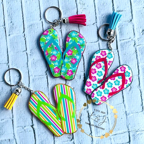 Flip Flop Keychain - Etsy