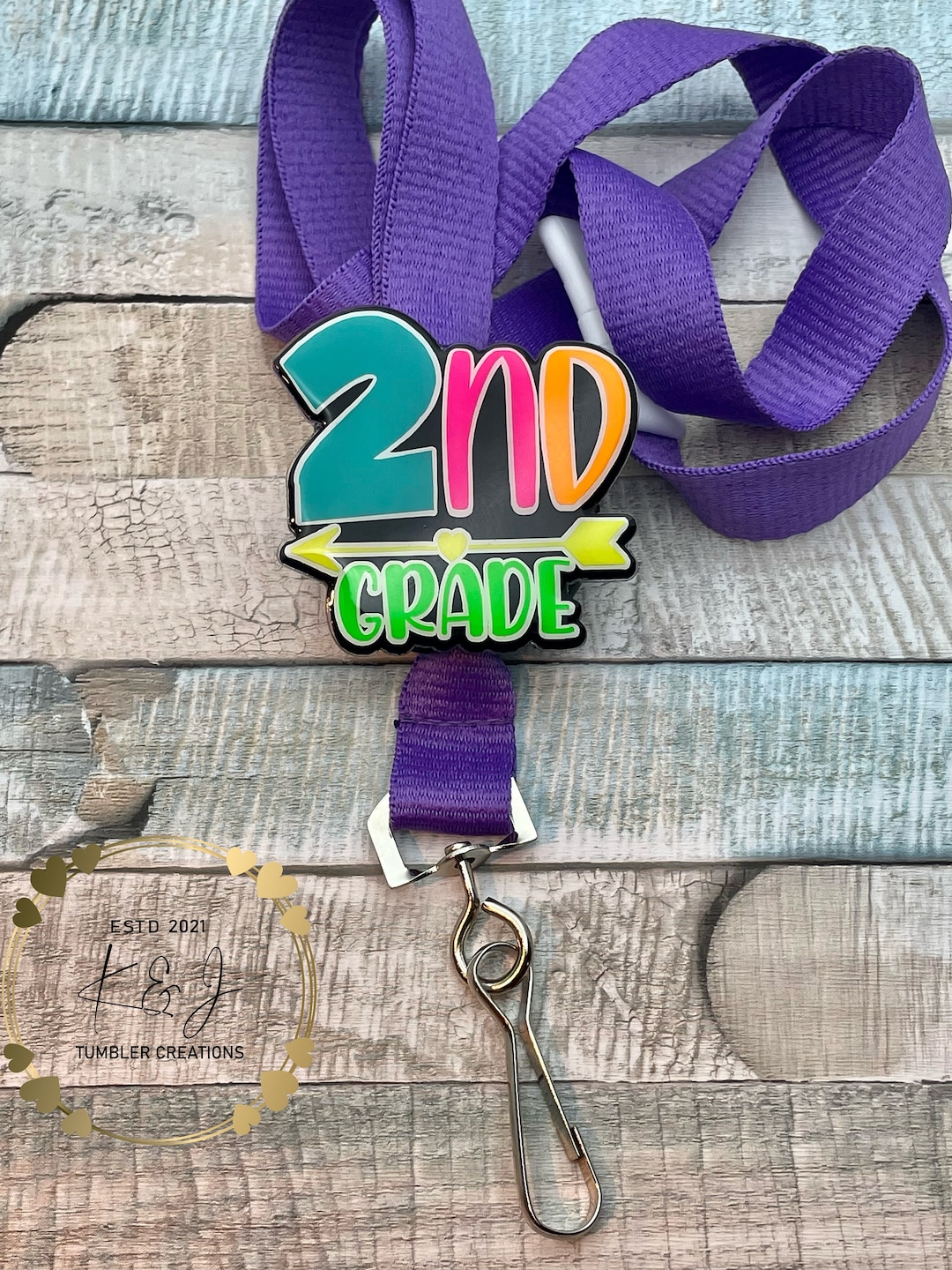 2nd Grade Teacher Lanyard / School Teacher Lanyard / 2nd Grade Badge ...