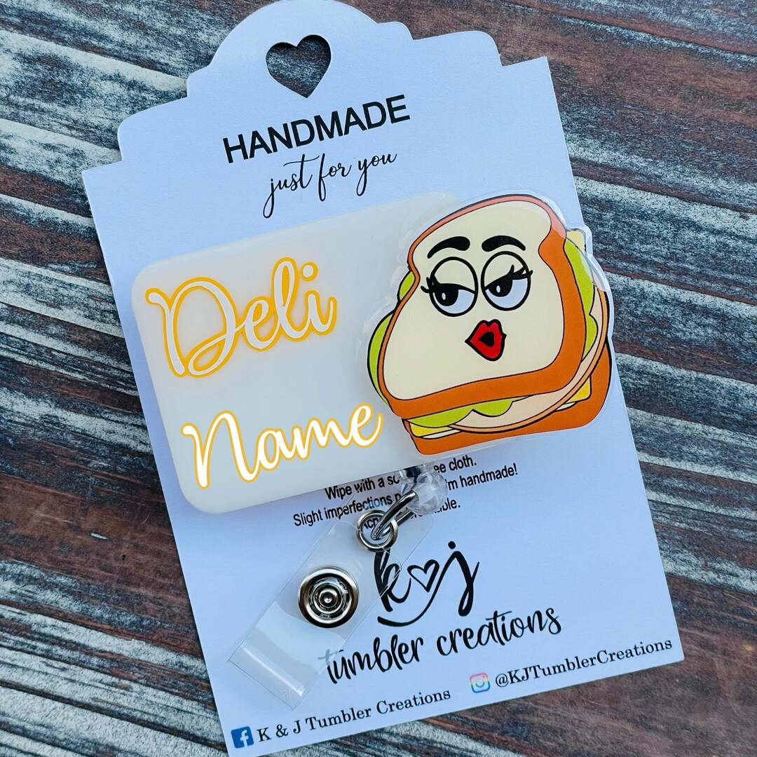 Deli Themed Badge Reel, Grocery Badge Reel, Food Badge Reel - Etsy