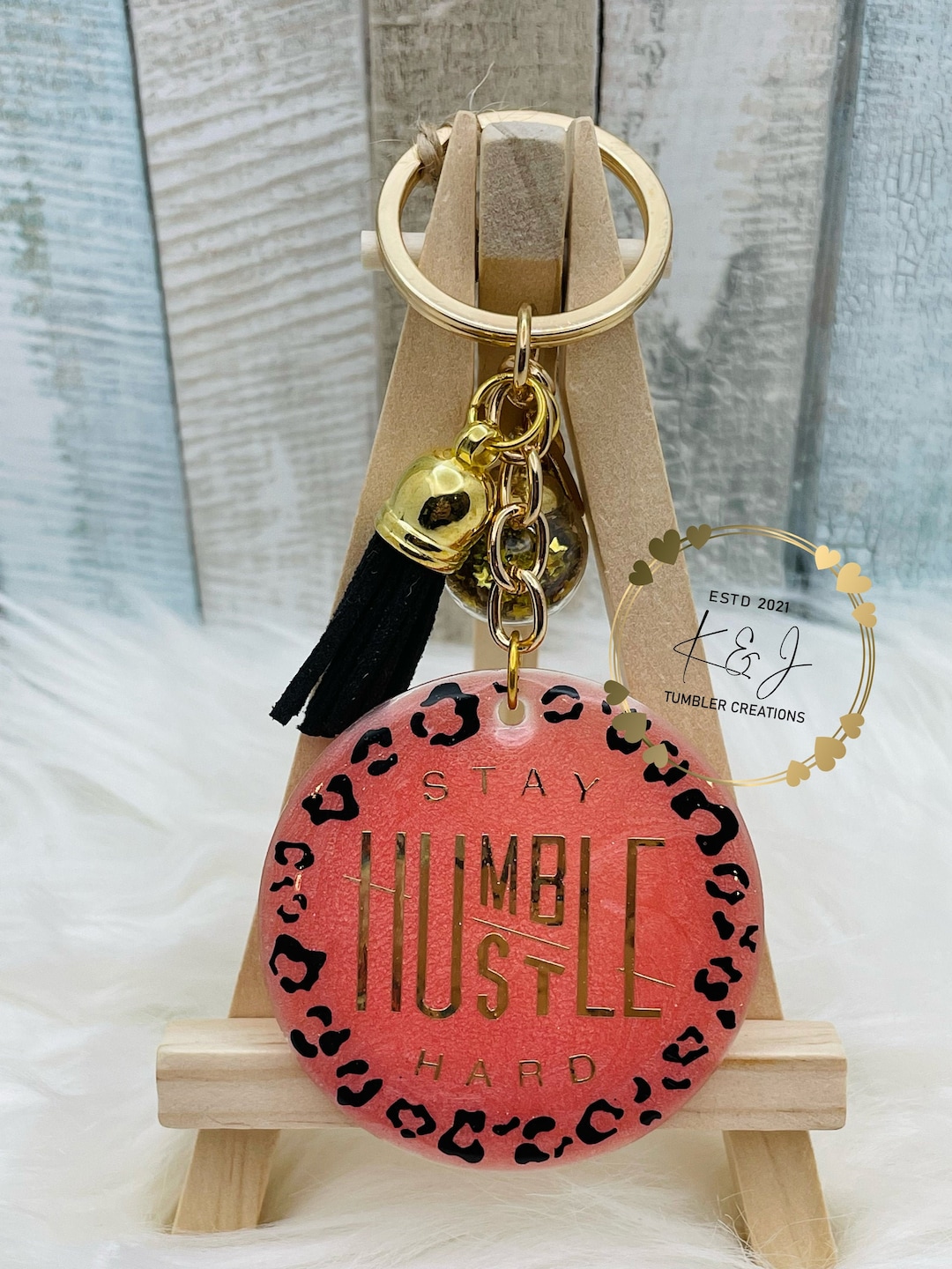 Stay Humble Hustle Hard Keychain - Etsy