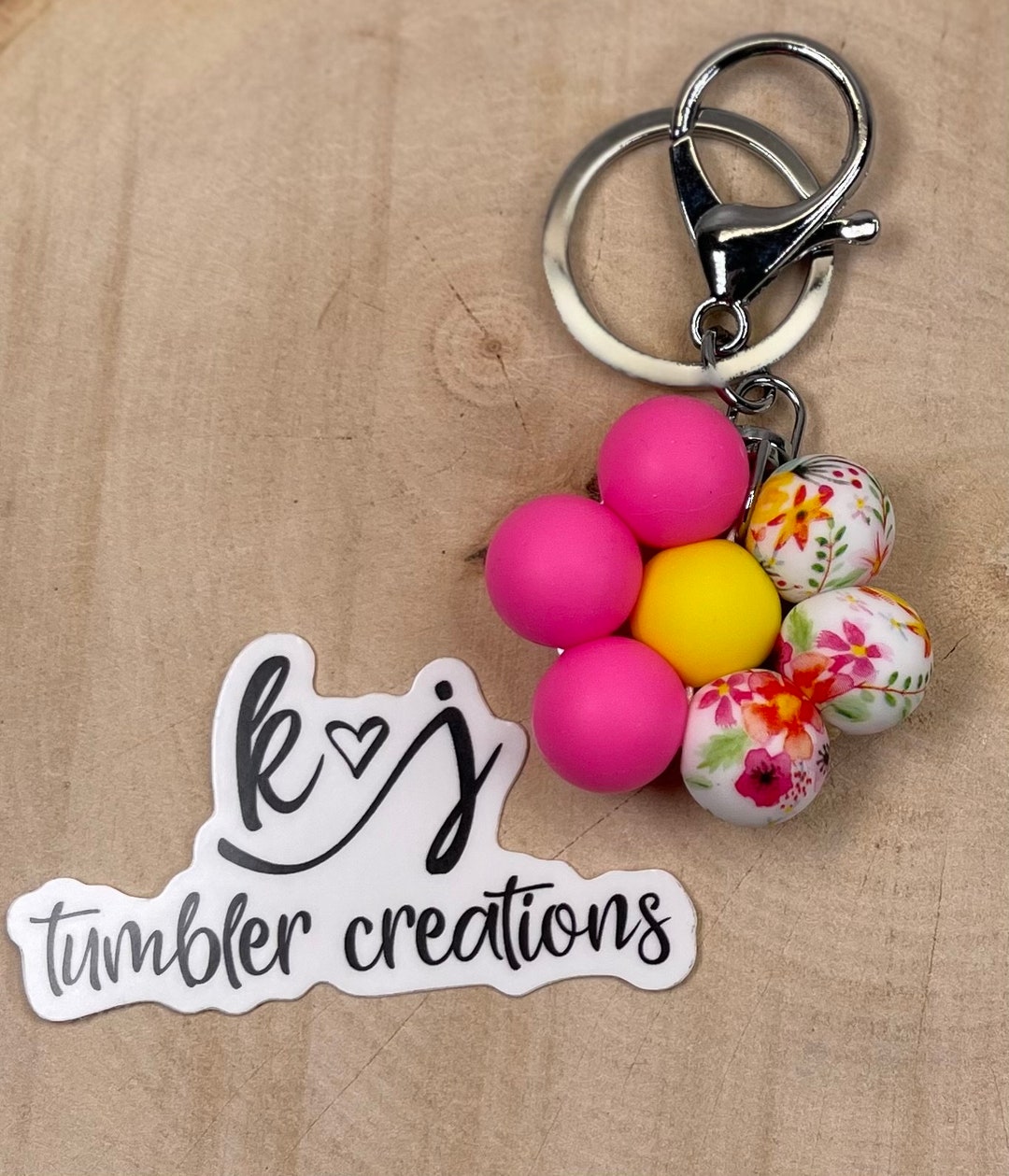 Silicone Beaded Keychain - Etsy