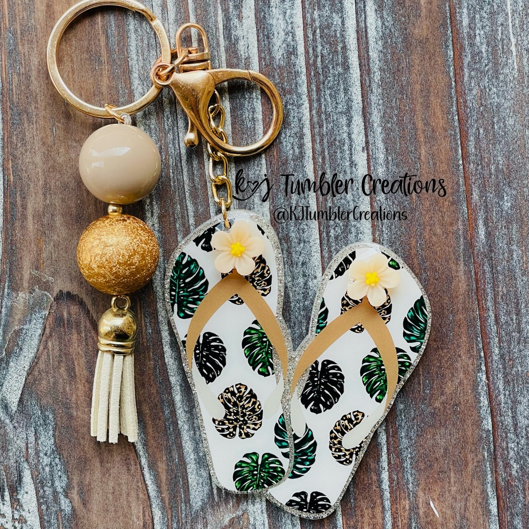 Flip Flop 3” Keychain / Summer Keychain - Etsy