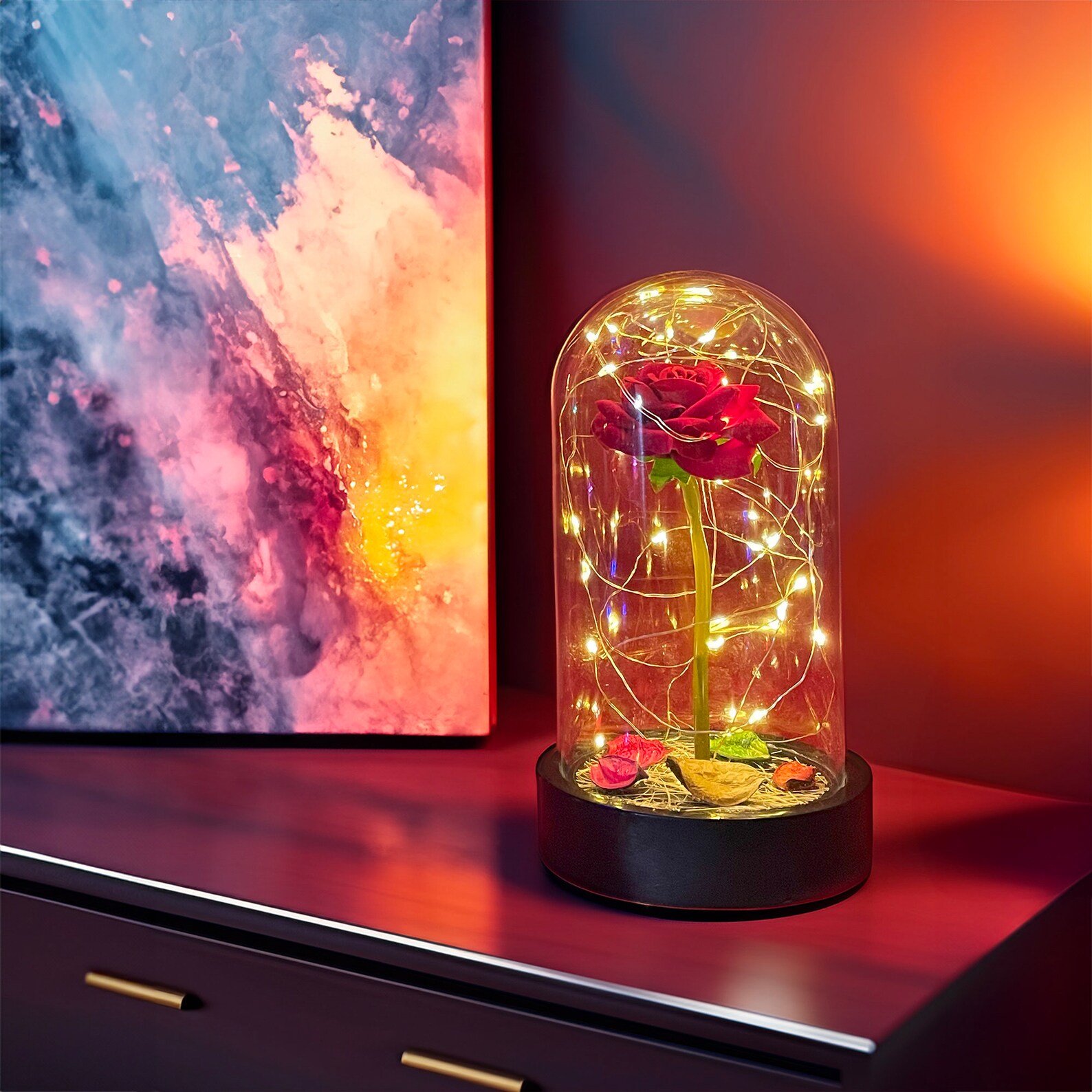 Flower Love Lamp - Beauty and the Beast Rose - Mothers Day - Gift for ...