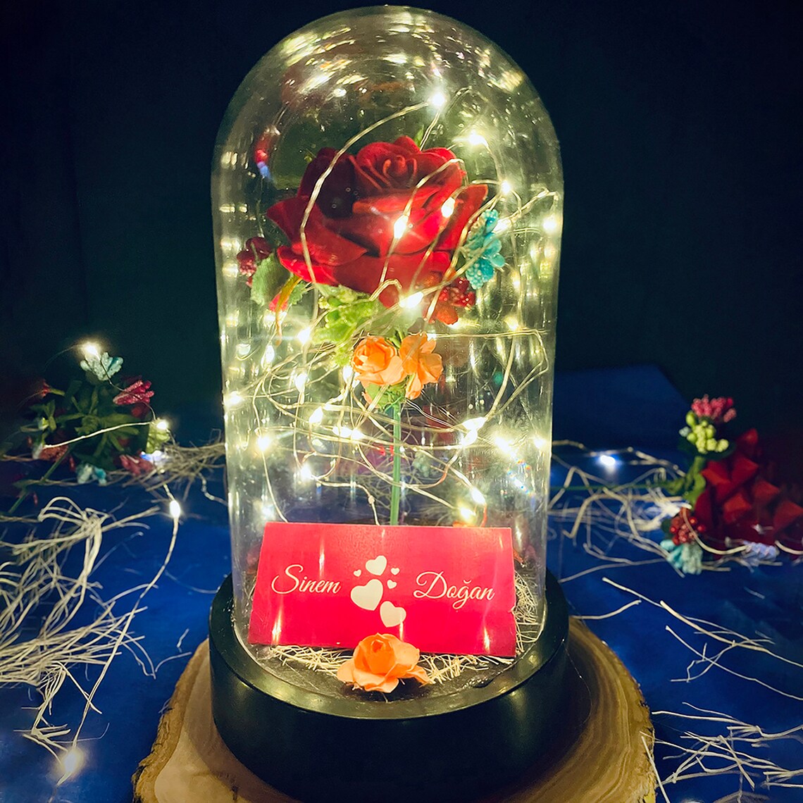 Flower Love Lamp - Beauty and the Beast Rose - Mothers Day - Gift for ...